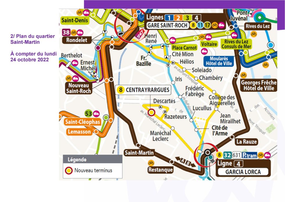 MODIFICATIONS DE SERVICE LIGNES DE BUS 8 ET 12 DÈS LE 22 AOÛT 2022 - CLCPH