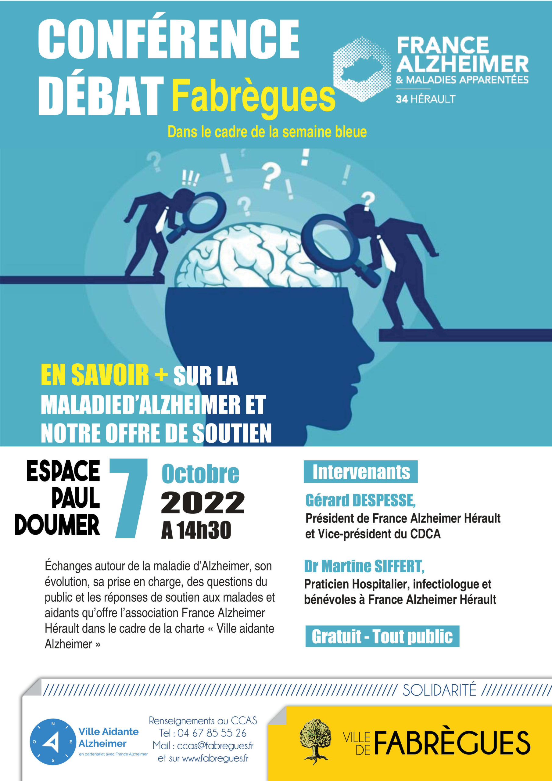 Conférence débat Les Matelles - France Alzheimer Hérault - CLCPH